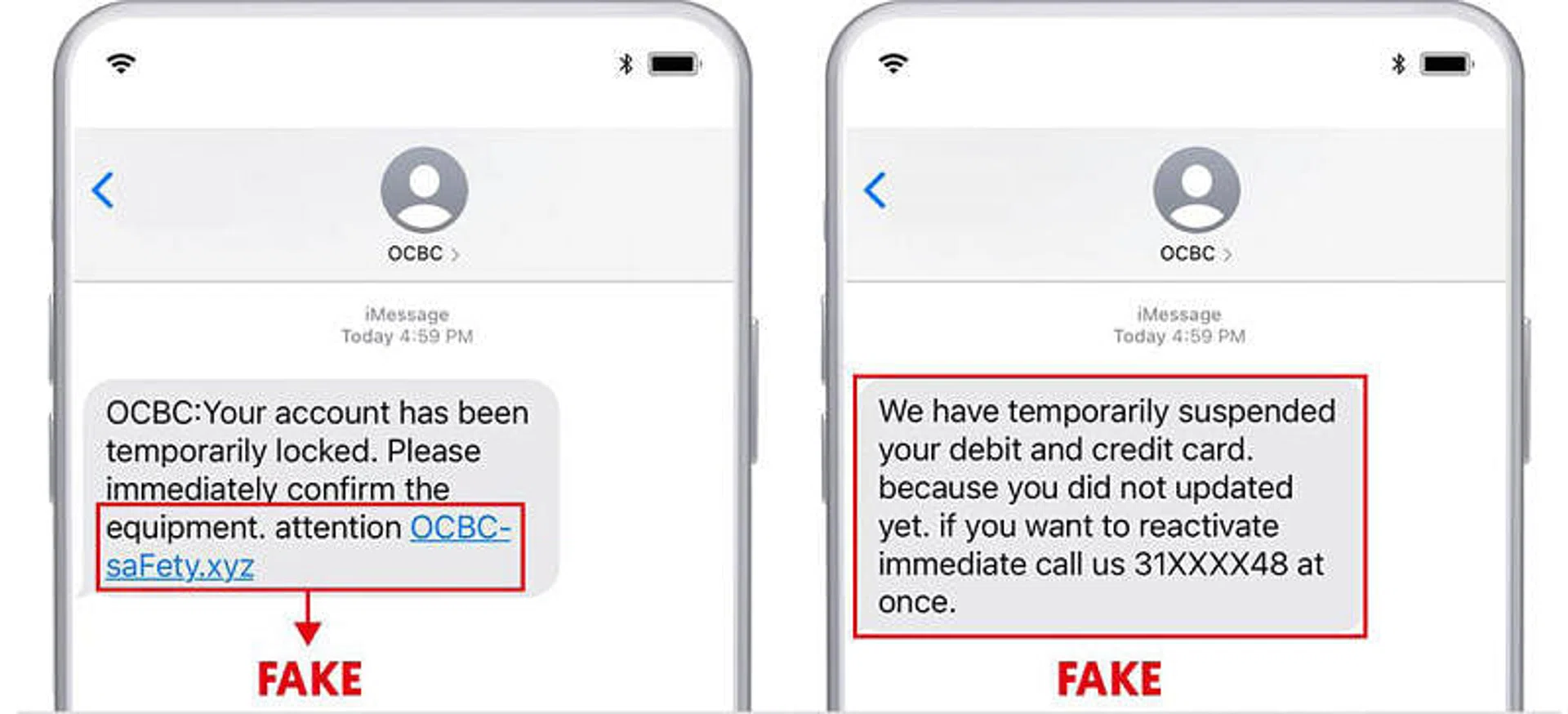 OCBC cautions public about SMS phishing scams after customers lose ...