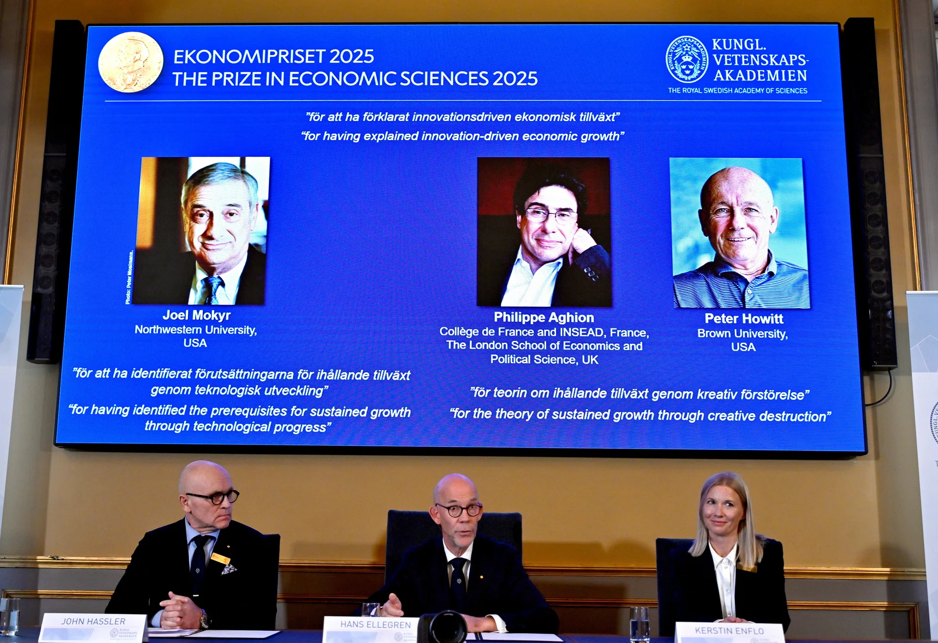 Mokyr, Aghion and Howitt win 2025 Nobel economics prize for work on ...