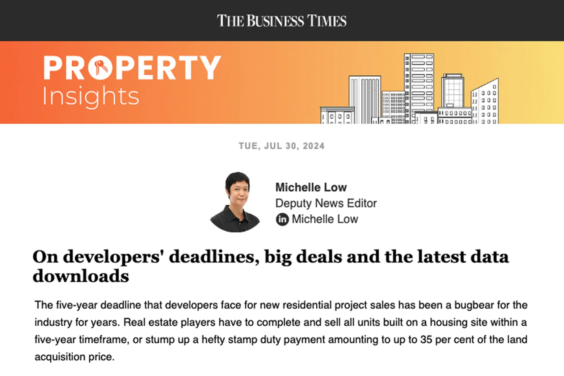 On developers’ deadlines, big deals and the latest data downloads - The ...