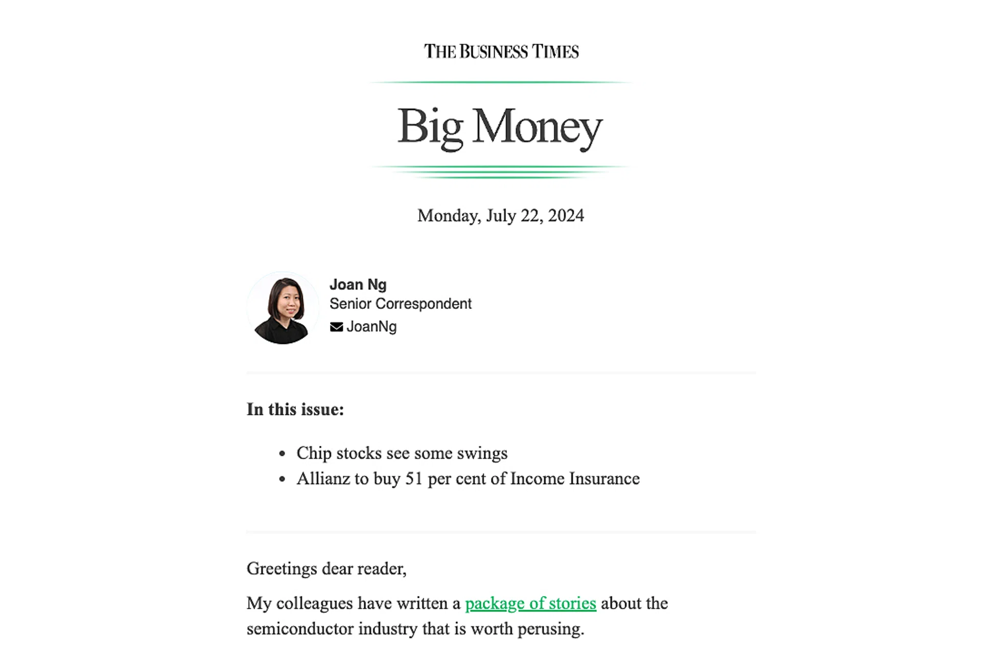 The Singapore chip story - The Business Times