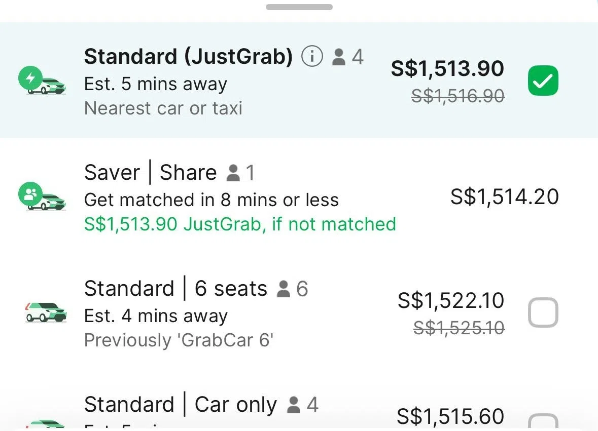 Grab system glitch pushes some fares past S$1,000; company says full ...