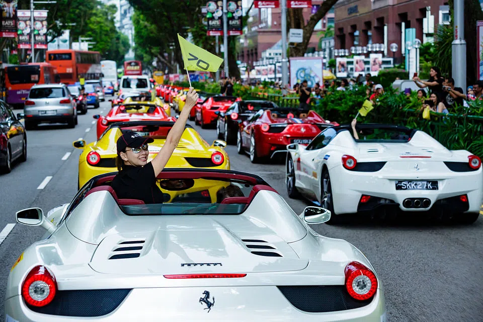 Ferraris take over Singapore roads for a day