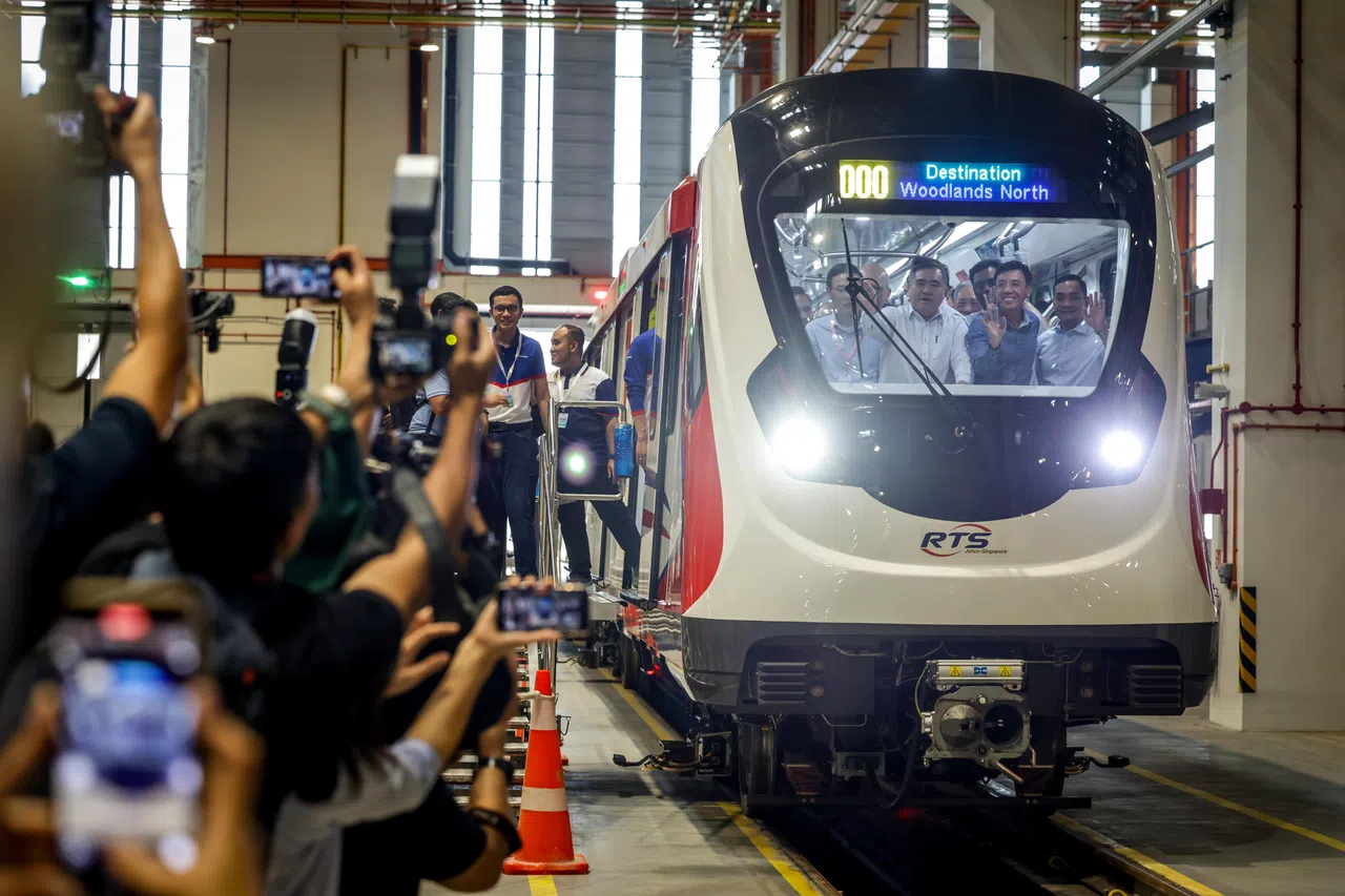 First train for JB-Singapore Rapid Transit System unveiled; service to start by December 2026 ...