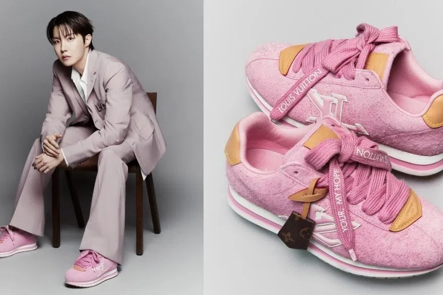 Louis Vuitton & BTS' J-Hope Team Up For A New Pink Buttersoft Sneaker ...