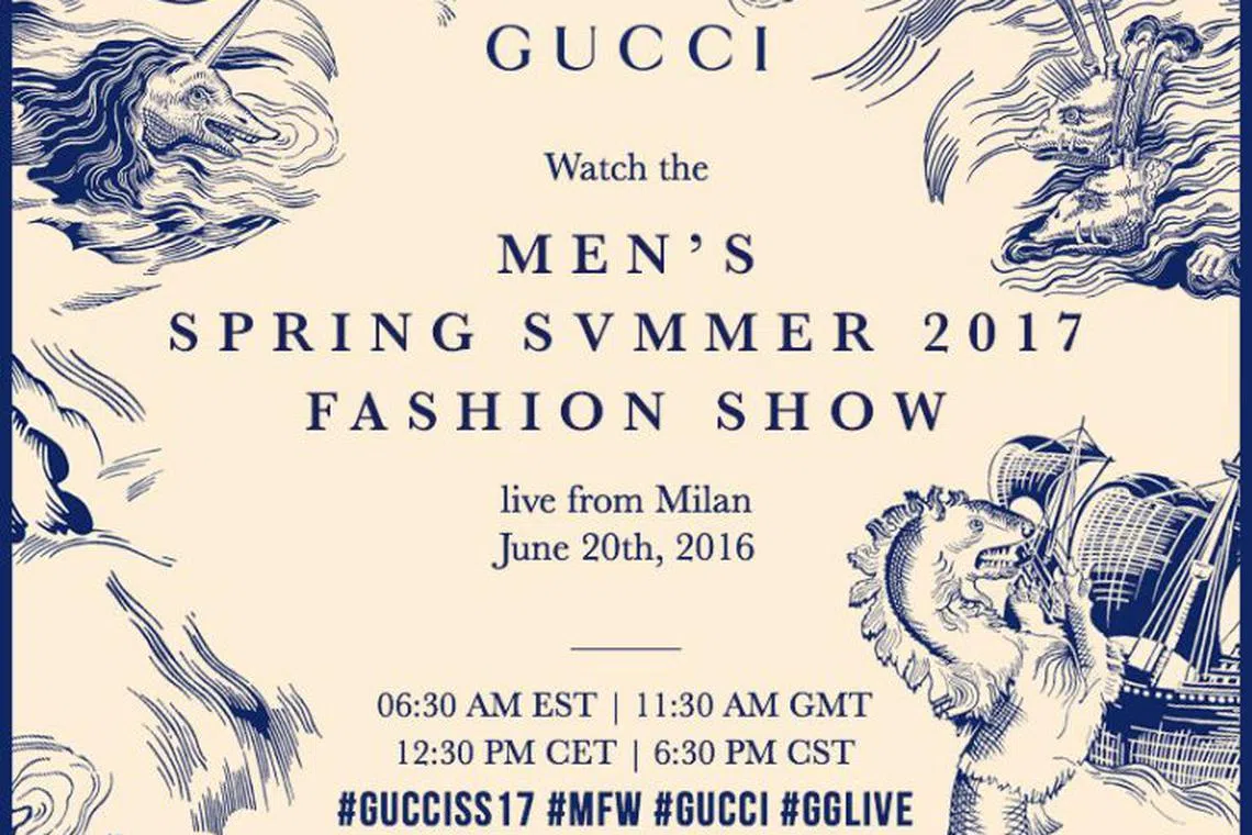 Catch the Gucci Men's S/S '17 Fashion Show Live at 6:30PM | FZINE Singapore