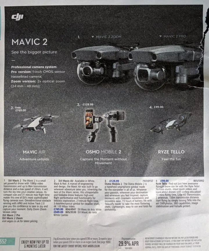 DJI Mavic 2 drone models leaked in retailer catalog | HardwareZone ...