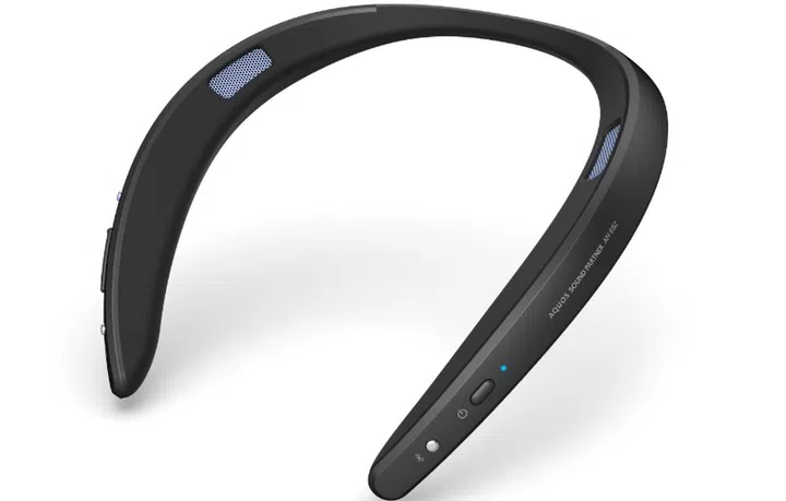 Sharp AQUOS Sound Partner goes around the neck to bring you music ...