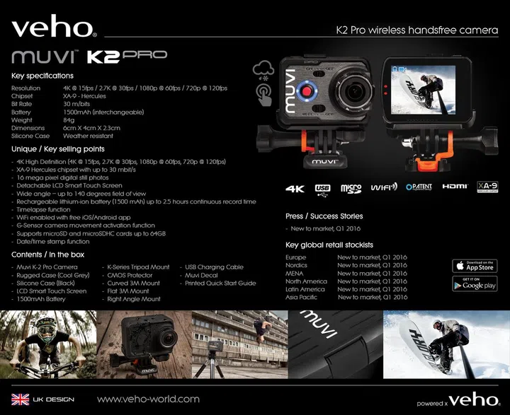 The 4K-capable Veho MUVI K2 Pro camera is here to beat GoPro ...