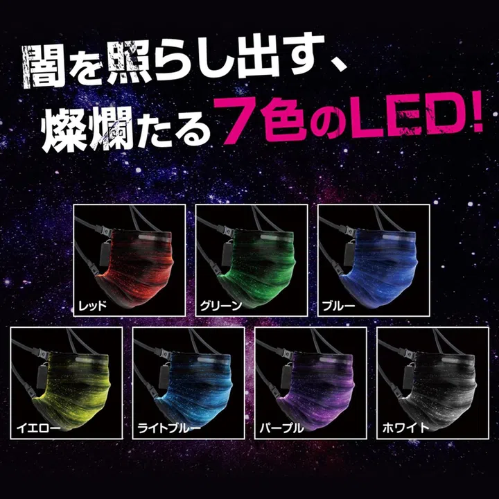 These illumi-ON Twinkling Mouth Covers are like face masks with RGB ...
