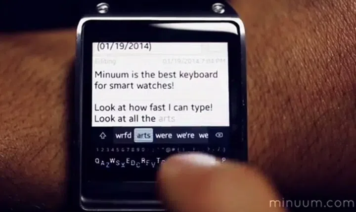 So You Think You Can't Type On A Smart Watch? Minumm Keyboard Proves ...