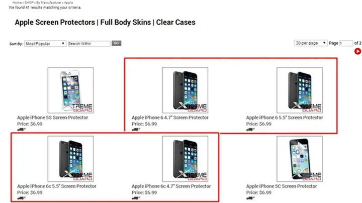 Listings by XtremeGuard suggest four different Apple iPhone 6 models ...