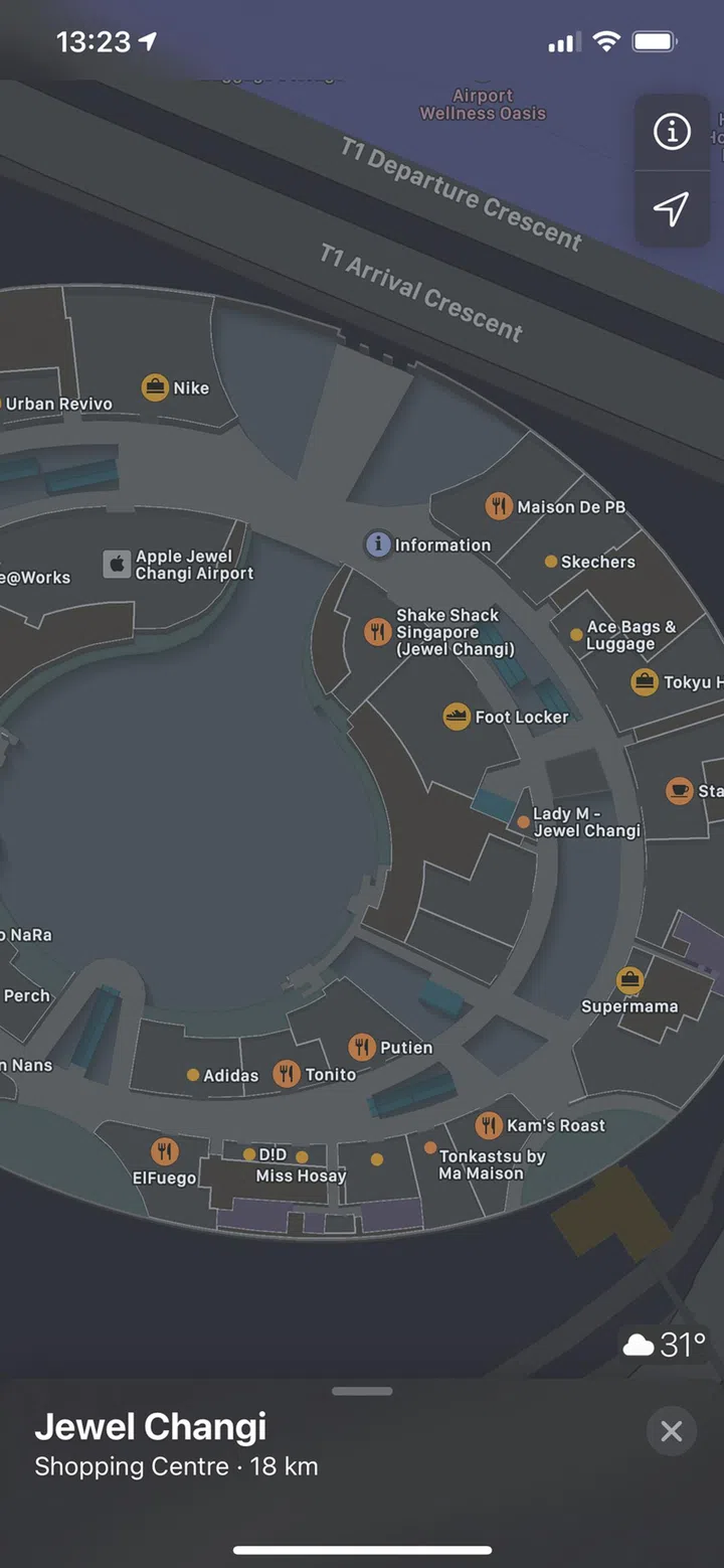 PSA: Updated Apple Maps offers detailed indoor mapping of Jewel Changi Airport | HardwareZone ...