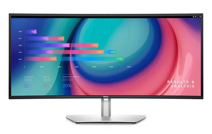 The Dell UltraSharp U3421WE is a 34-inch curved monitor with 13 ports ...