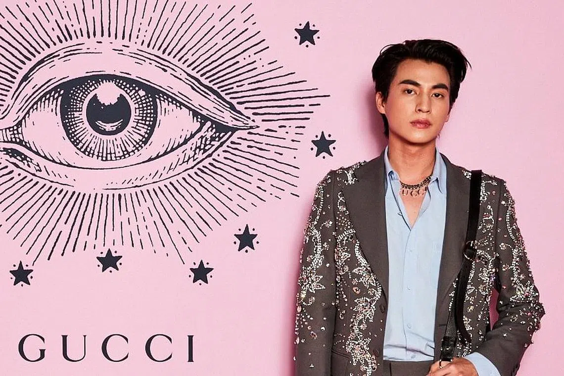 Gulf Kanawut Traipipattanapong, Olivia DeJonge At Gucci Garden | Harper's Bazaar Singapore