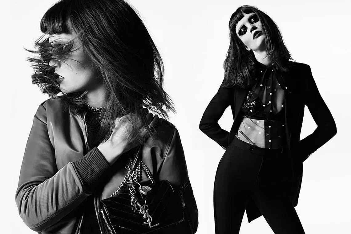 Flo Dron Fronts Saint Laurent Fall 2015 Campaign - Harper's Bazaar ...