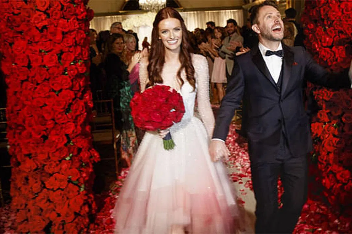 Inside Lydia Hearst And Chris Hardwick's California Wedding | Harper's ...