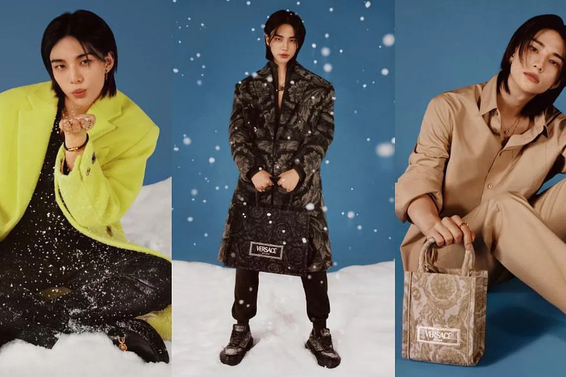 Hyunjin Is Here To Wish You A Very Versace Christmas | Harper's Bazaar Singapore