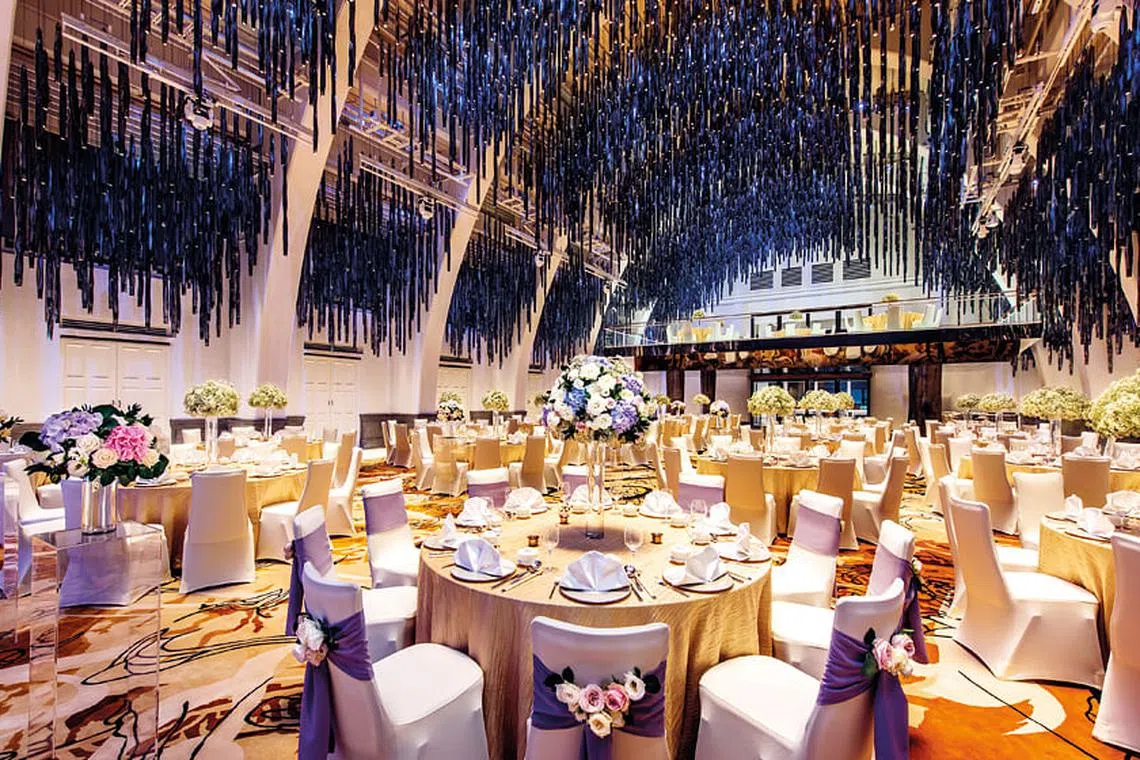 This three-storey ballroom is perfect for weddings filled with modern ...