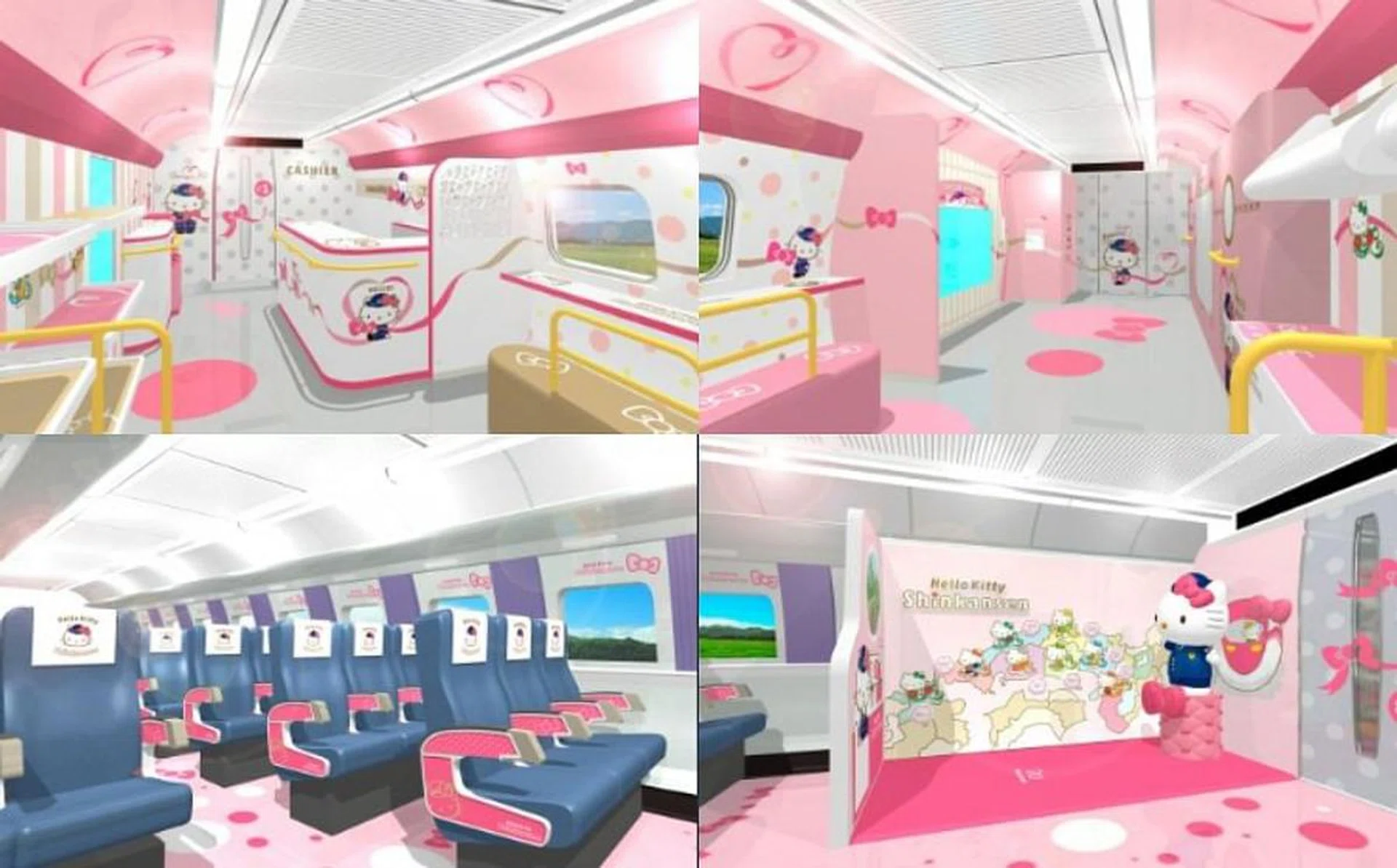Hello Kitty themed bullet train launching in Japan - Her World ...
