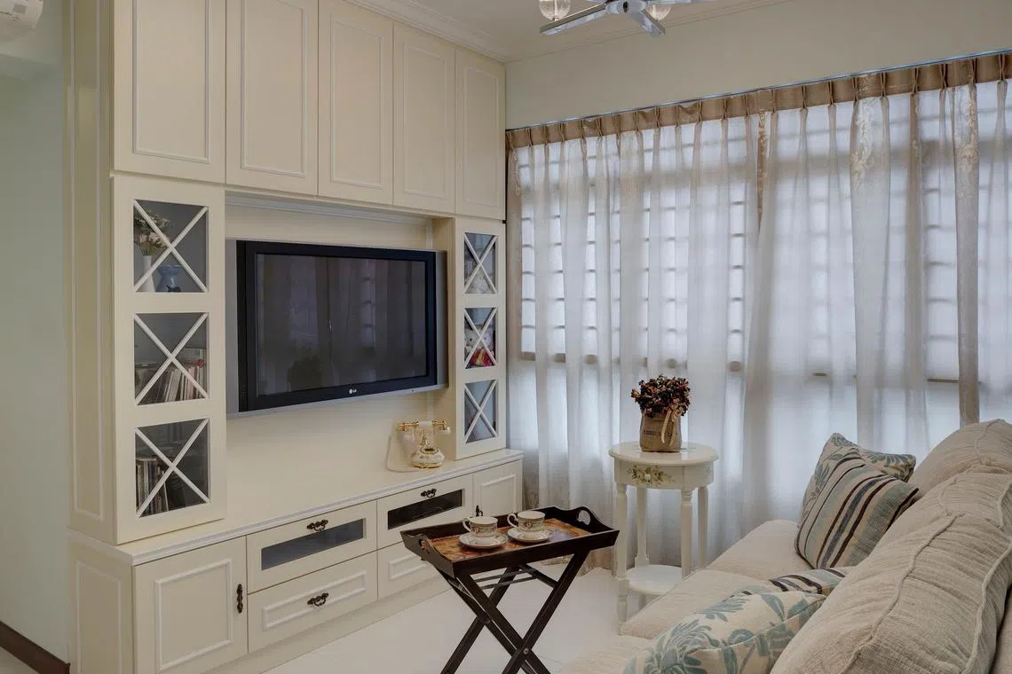HDB flat with white, country-style interior design in Punggol | Home ...