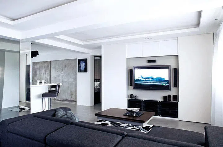 10 elegantly clean cut TV console and feature wall design ideas - Home ...