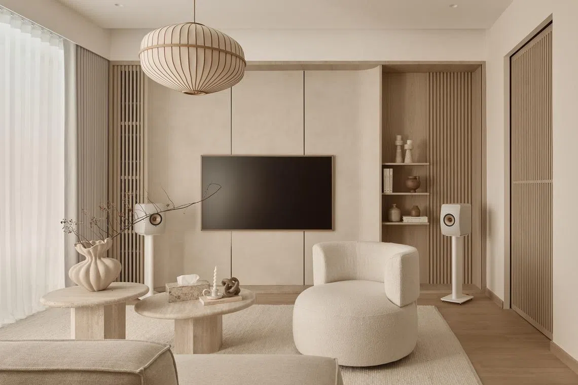 A single design element inspired it all: A pleated Japanese-style door ...