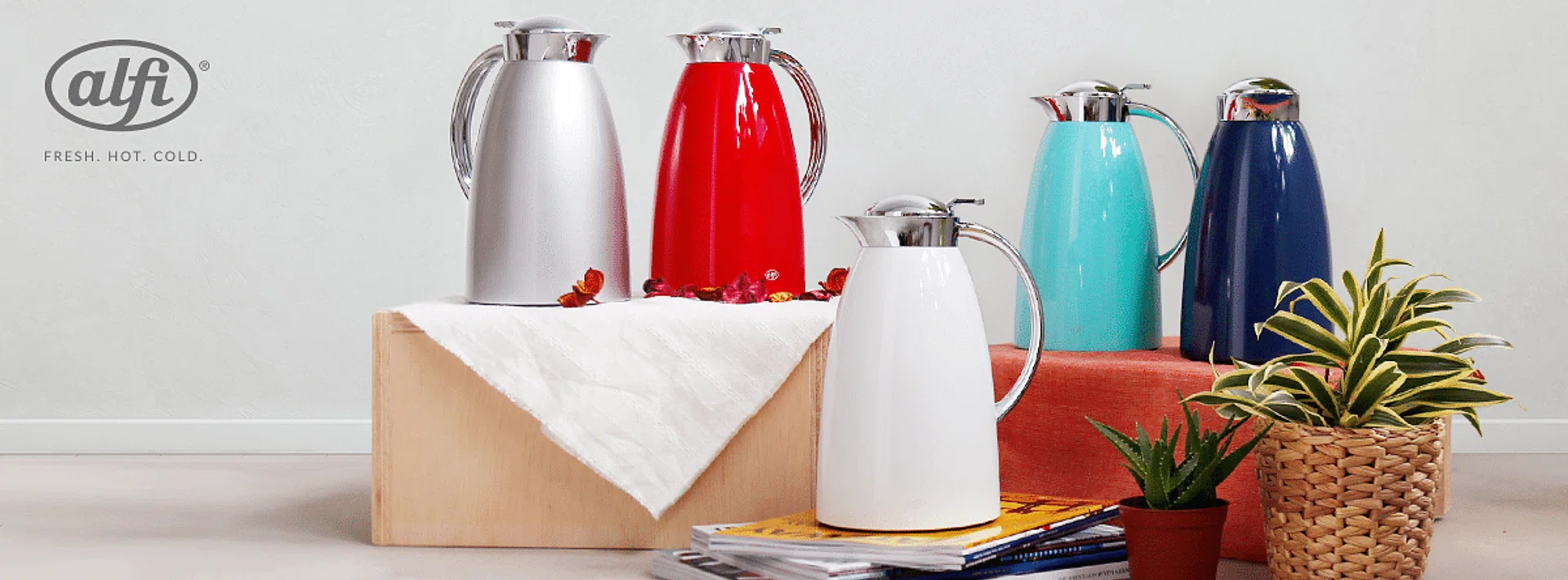 This handy carafe comes in vibrant colours to match the interior style ...