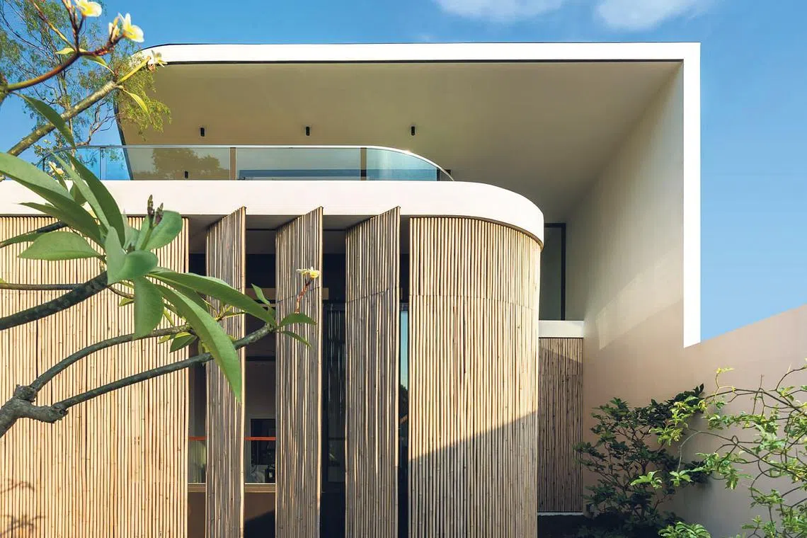 Bamboo Facade This Rotating Bamboo Facade Redefines Openness In