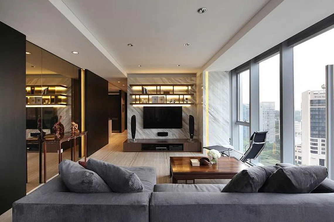 Rosewood furniture for condo at TwentyOne Angullia Park, Orchard | Home & Decor Singapore