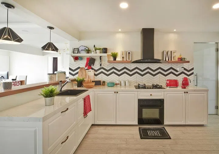 5 Half Height Backsplash Kitchen Ideas: White, black, pattern tiles ...