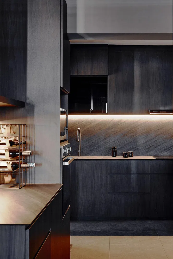 $70,000 Dark modern interiors: 5-Room Tampines GreenVines BTO | Home ...