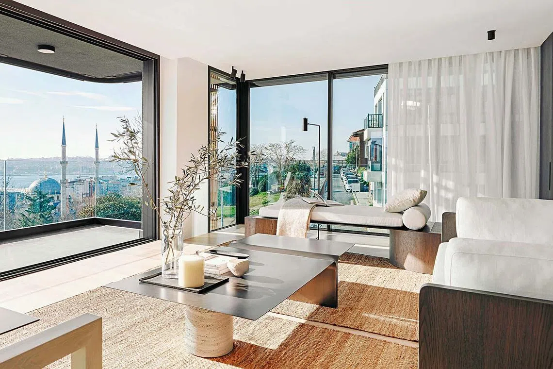 Natural modern interiors for sea view house in Galata, Istanbul | Home ...