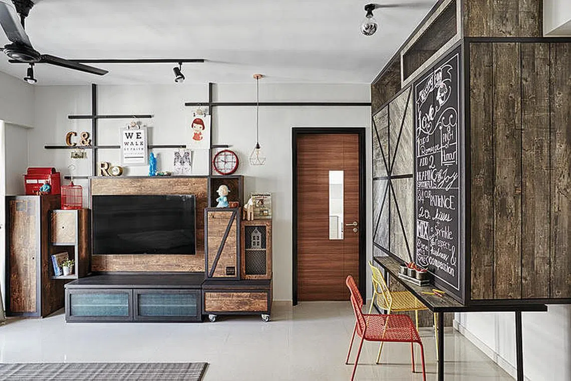 House Tours: Three flats, three industrial-rustic looks - Home & Decor Singapore | Home & Decor ...
