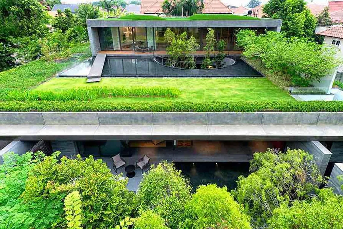 The Wall House: A retired couple built a huge landed house across two ...
