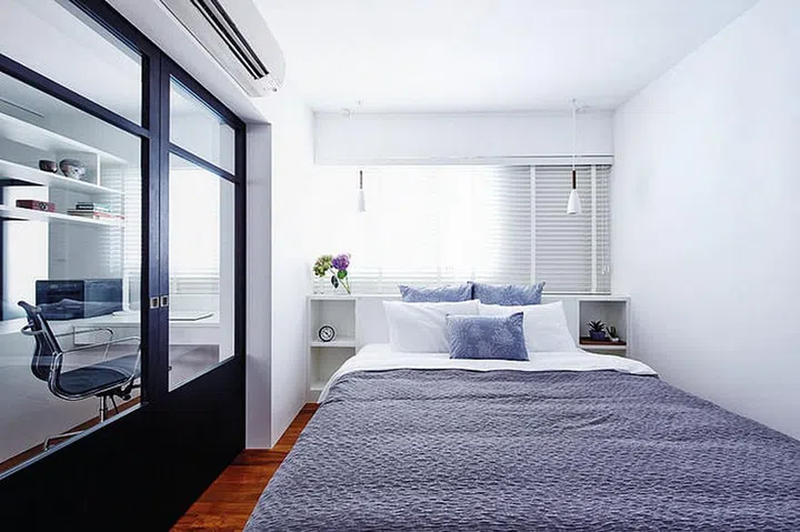 Bedroom design ideas: Open-concept bedrooms with glass panel doors ...