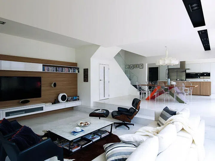 10 elegantly clean cut TV console and feature wall design ideas - Home ...