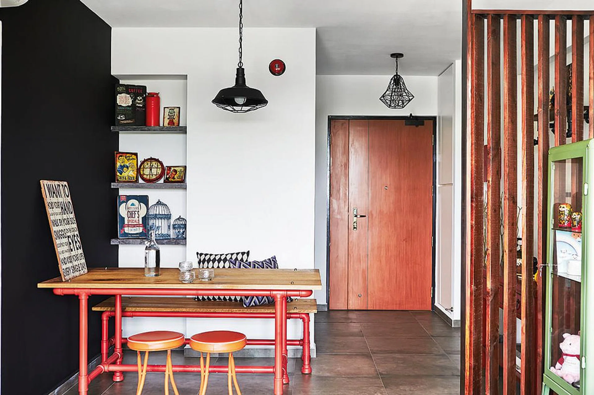 Industrial style with rustic charm in this 4-room HDB flat | Home ...