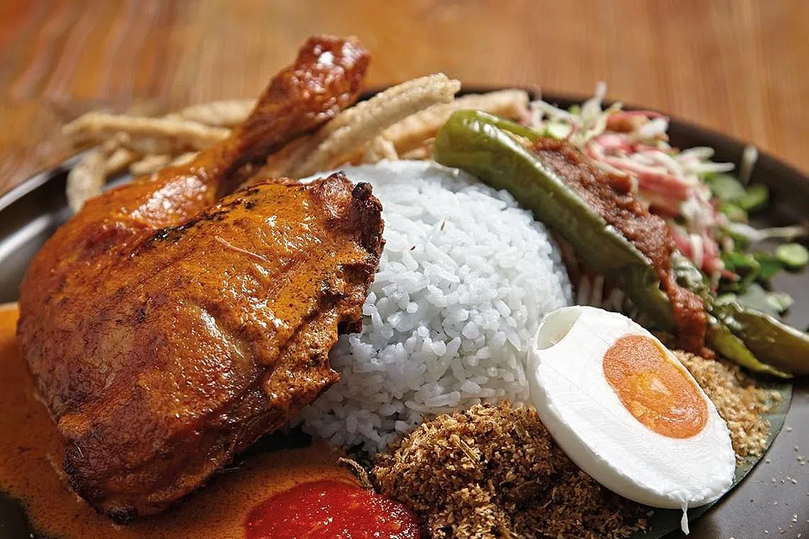 Nasi Ulam Ayam Bakar Recipe: Grilled chicken & herb steamed rice | Home ...