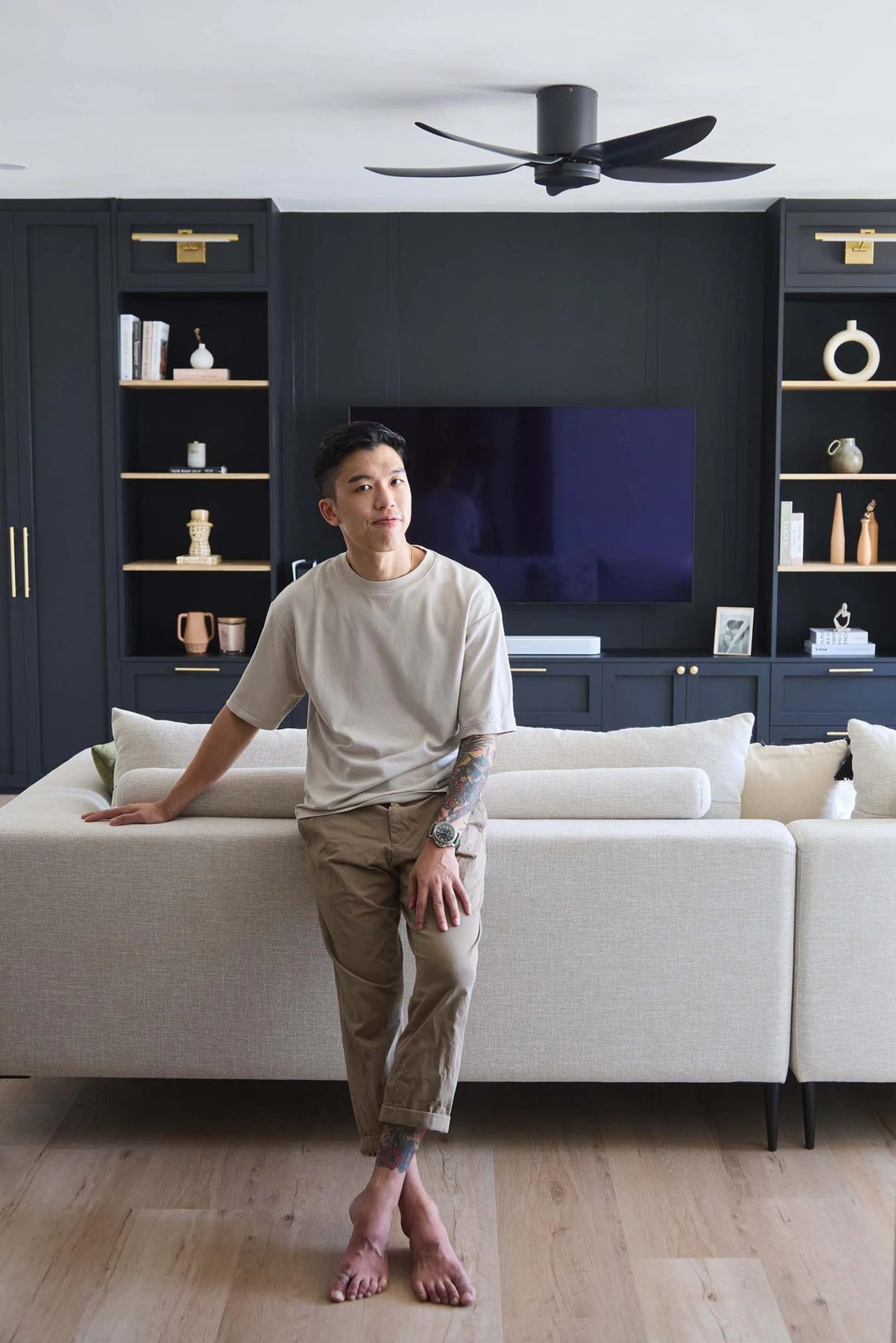 A man's modern farmhouse 5-room HDB in Tampines Ave 8 | Home & Decor ...