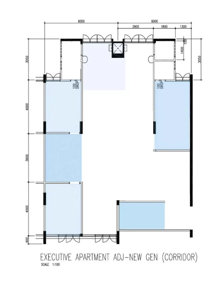 Unique HDB Jumbo flat made of two side by side 3-room HDB units | Home ...