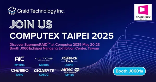 MONEY FM 89.3 Graid Technology to Showcase Next-Generation Data Protection Solutions at COMPUTEX ...
