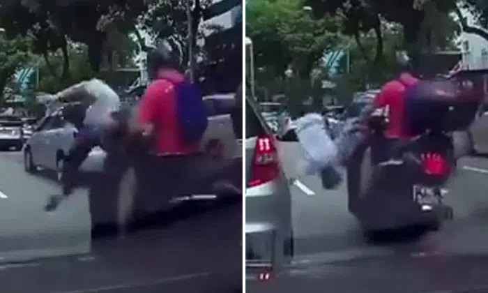 70-year-old jaywalker sent flying after getting hit by motorcycle at ...