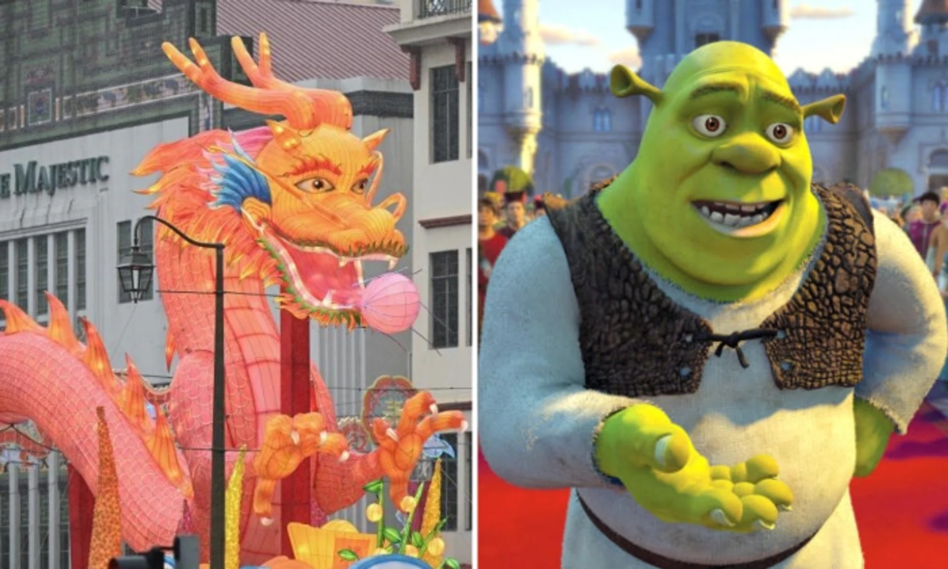 'Shrek with dragon's mouth': Netizens mock centrepiece of CNY ...