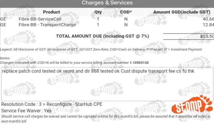 StarHub responds to transport costs charged to Stomper | STOMP