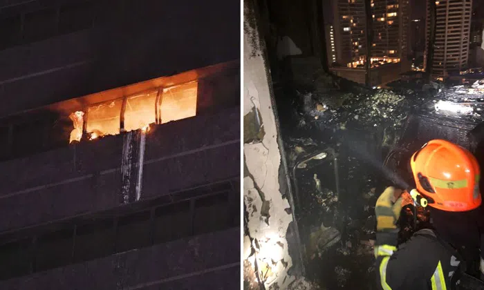 1 rescued and taken to hospital after fire breaks out at 18th storey of ...