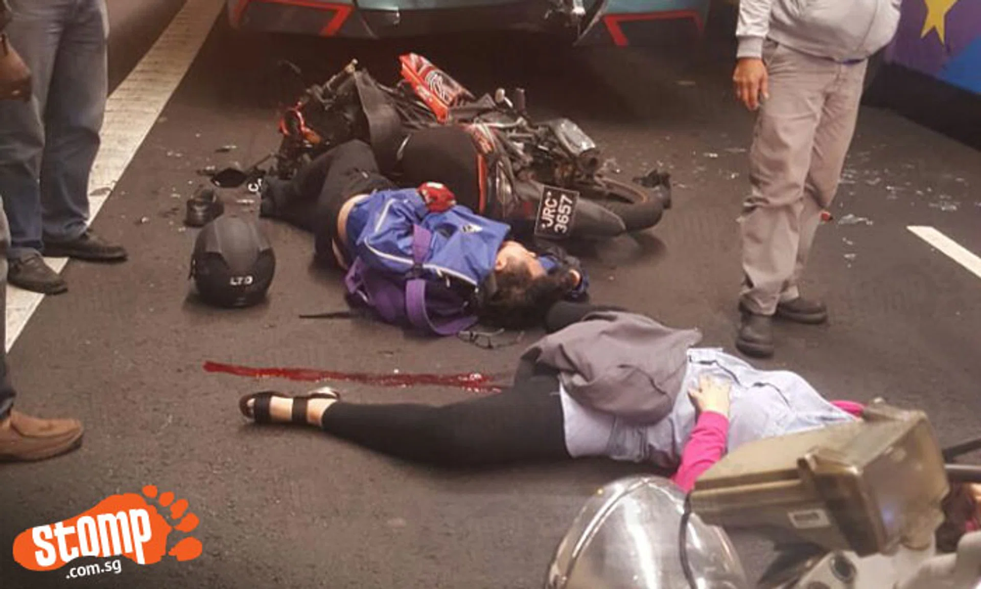 32-year-old motorcyclist and female pillion rider left bleeding on road ...