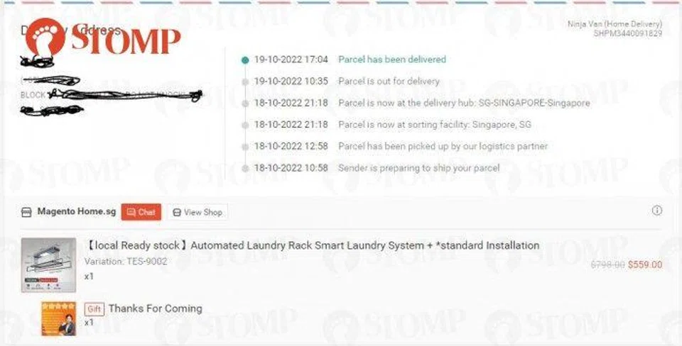 Man gets cardboard instead of automated laundry rack, seller then sends ...