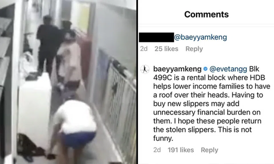 MP Baey Yam Keng admonishes youths who allegedly took sandals from low ...