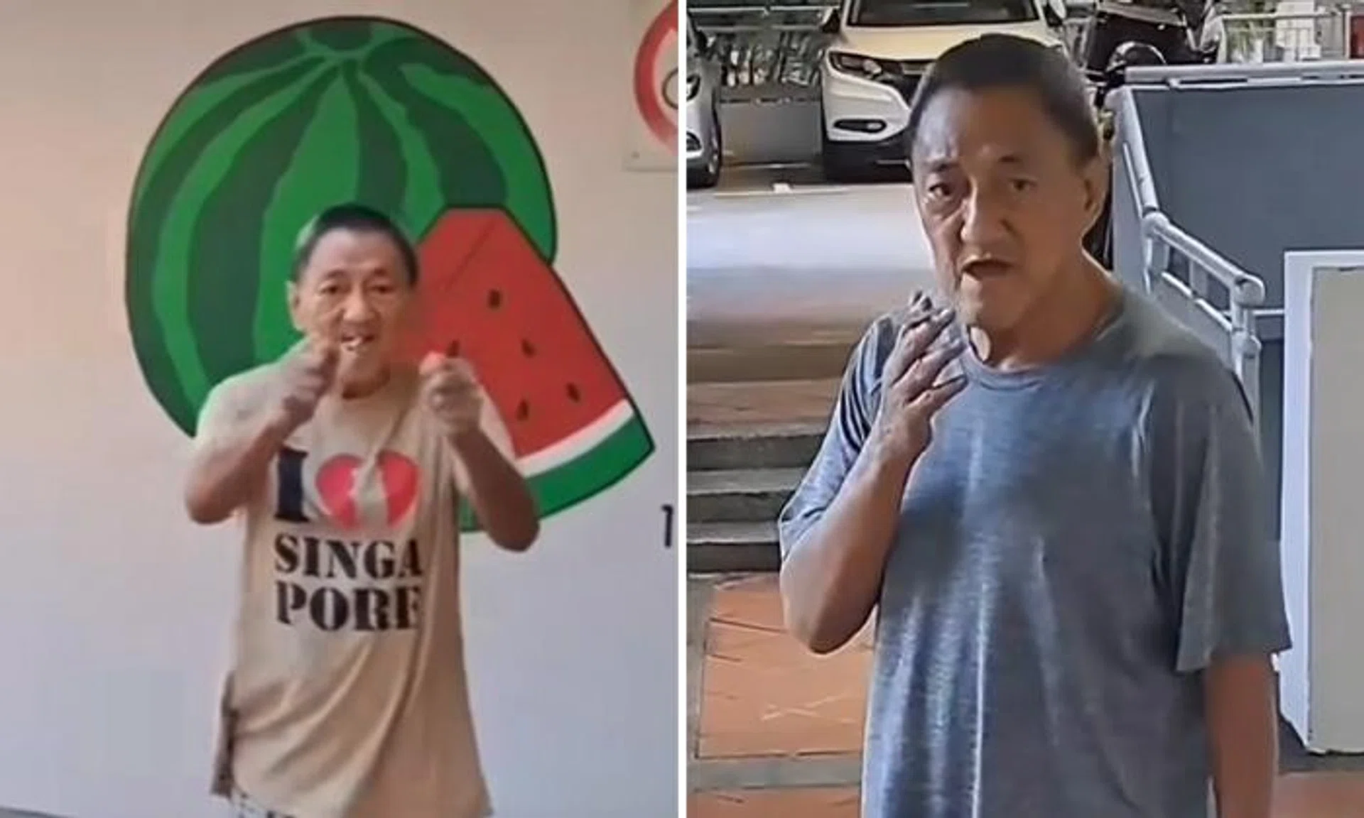 Uncle curses and blows cigarette smoke at man who keeps filming him ...