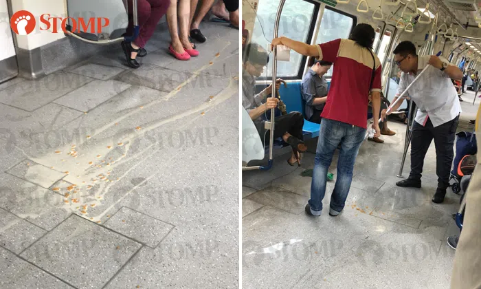 See, this is exactly why we aren't supposed to eat and drink on trains ...